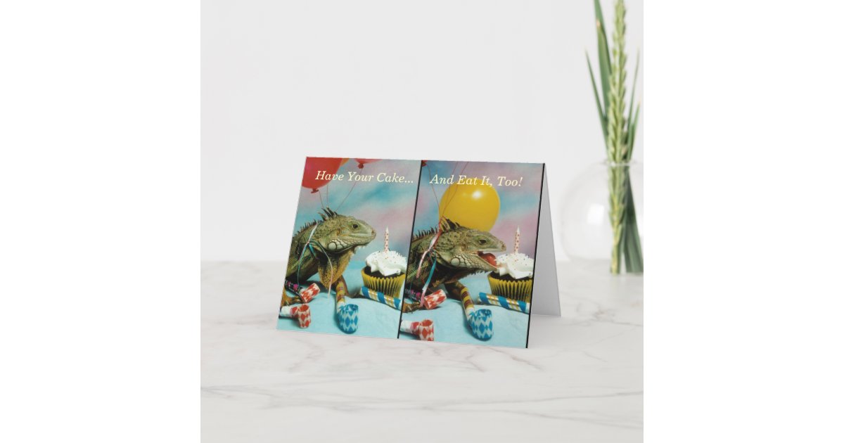 Iguana Birthday Card | Zazzle.com