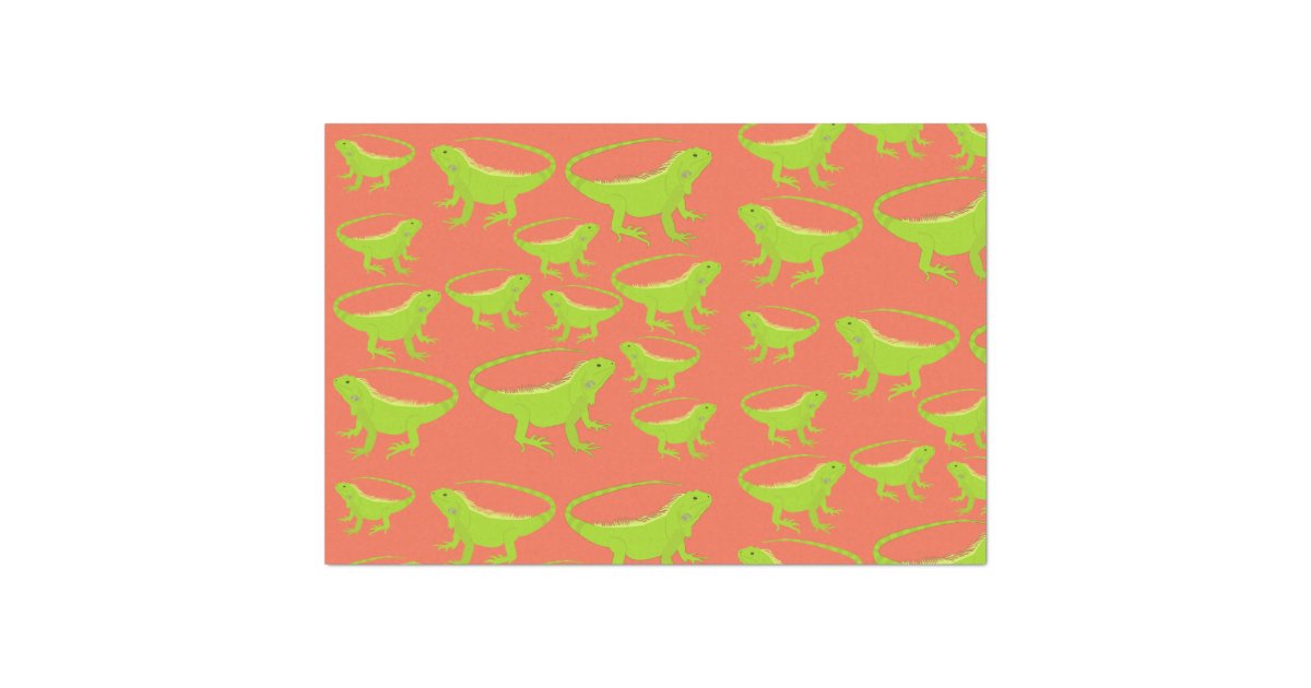 Iguana Lizard Pattern Tissue Paper | Zazzle