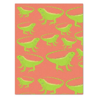 Iguana Lizard Pattern Tissue Paper | Zazzle