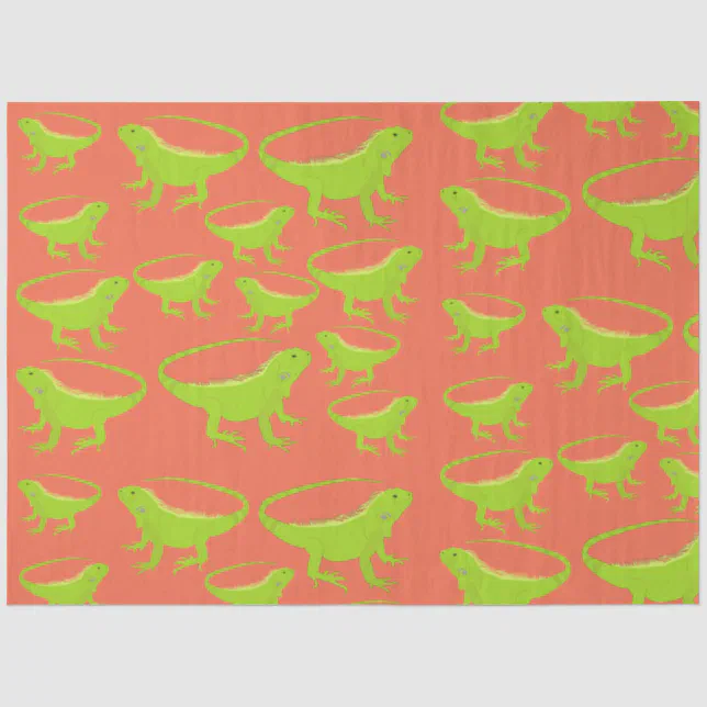 Iguana Lizard Pattern Tissue Paper | Zazzle