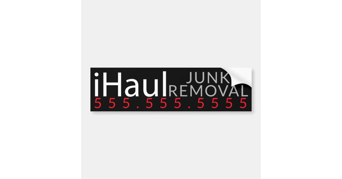 iHaul. Junk Hauling Removal Business Promotion Bumper Sticker | Zazzle