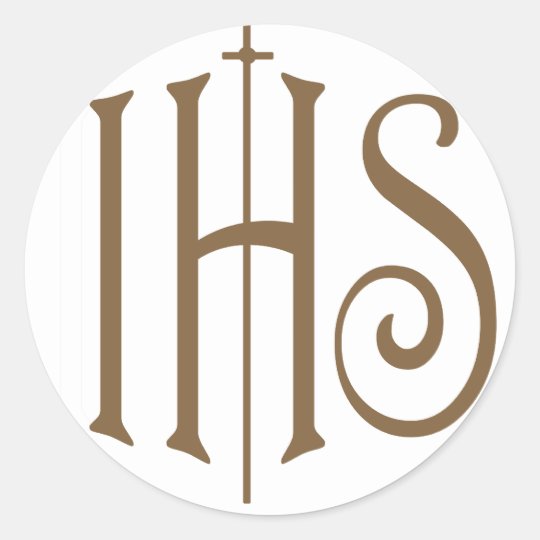 IHS CLASSIC ROUND STICKER | Zazzle.com