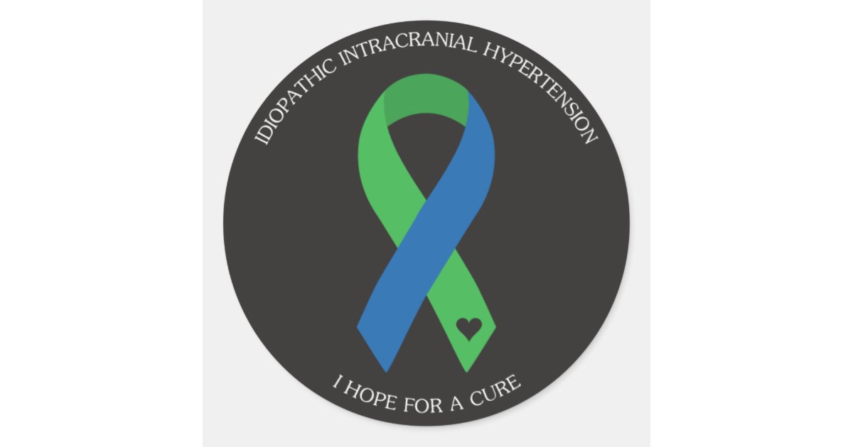 IIH Ribbon - I hope for a cure Classic Round Sticker | Zazzle