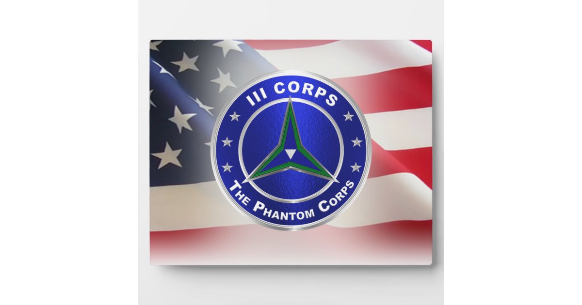 III Corps “Phantom Corps” Plaque | Zazzle