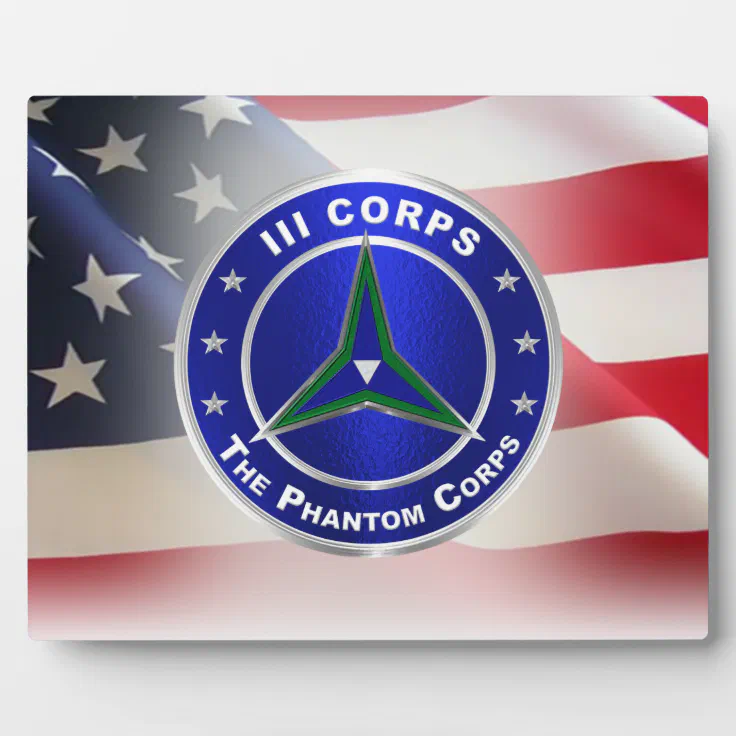 III Corps “Phantom Corps” Plaque | Zazzle