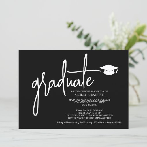 Ikat Modern Graduation Party Invitation | Zazzle