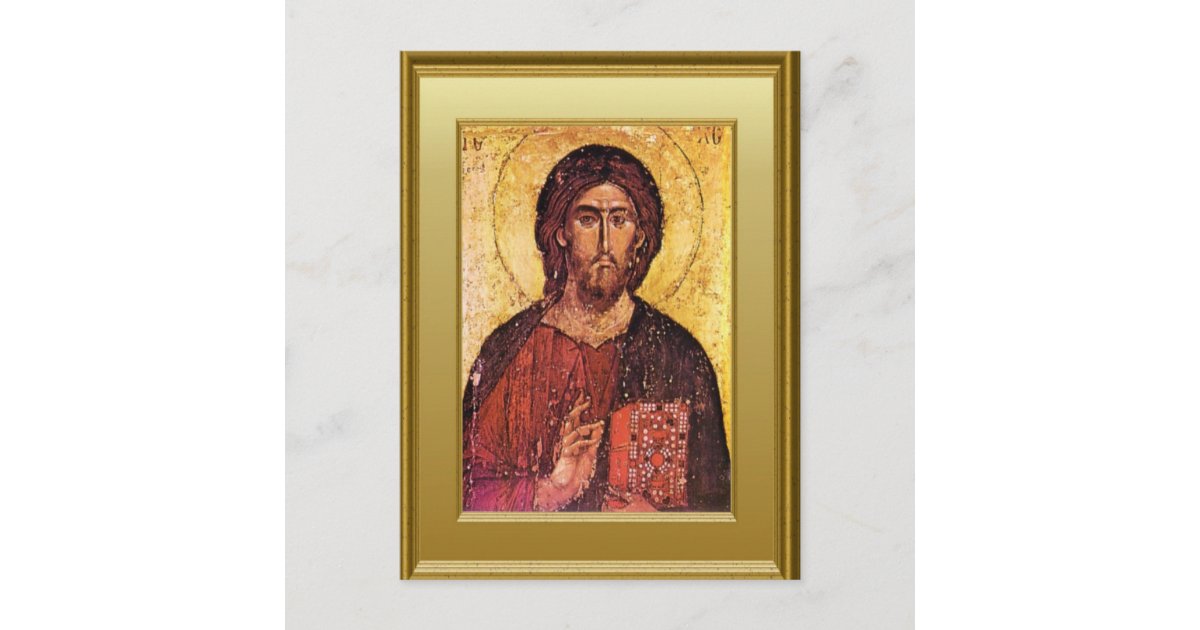 Ikon of Christ Postcard | Zazzle