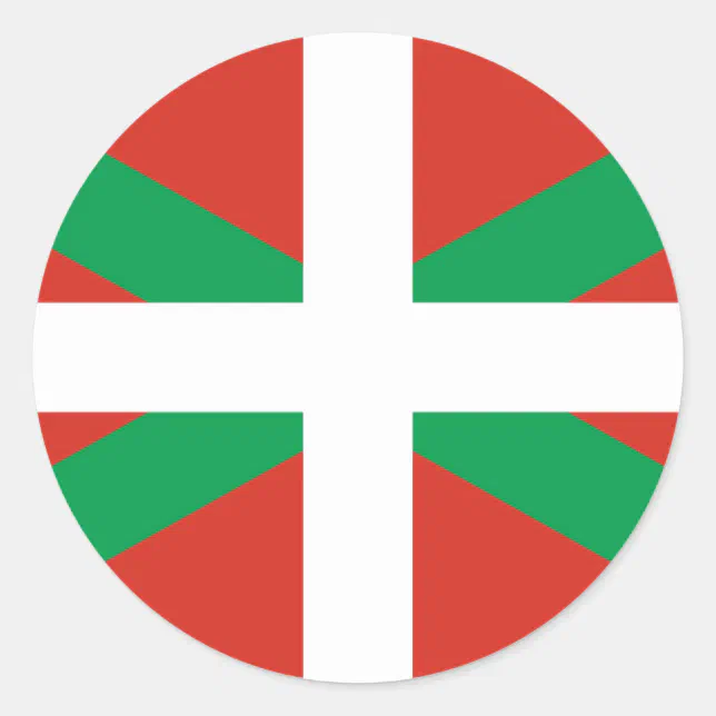 IKURRIÑA DRAPEAU BASQUE EUSKADI FLAG VASCA CLASSIC ROUND STICKER | Zazzle