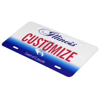 Illinois Custom License Plate | Zazzle