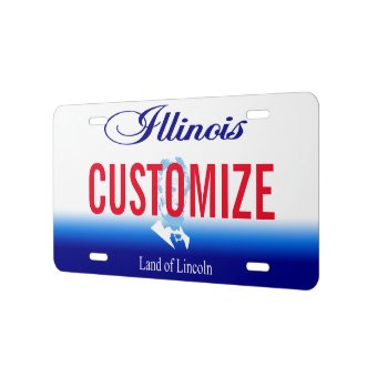 Illinois Custom License Plate | Zazzle