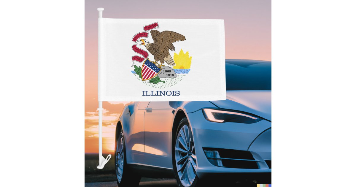 Illinois State Car Flag | Zazzle