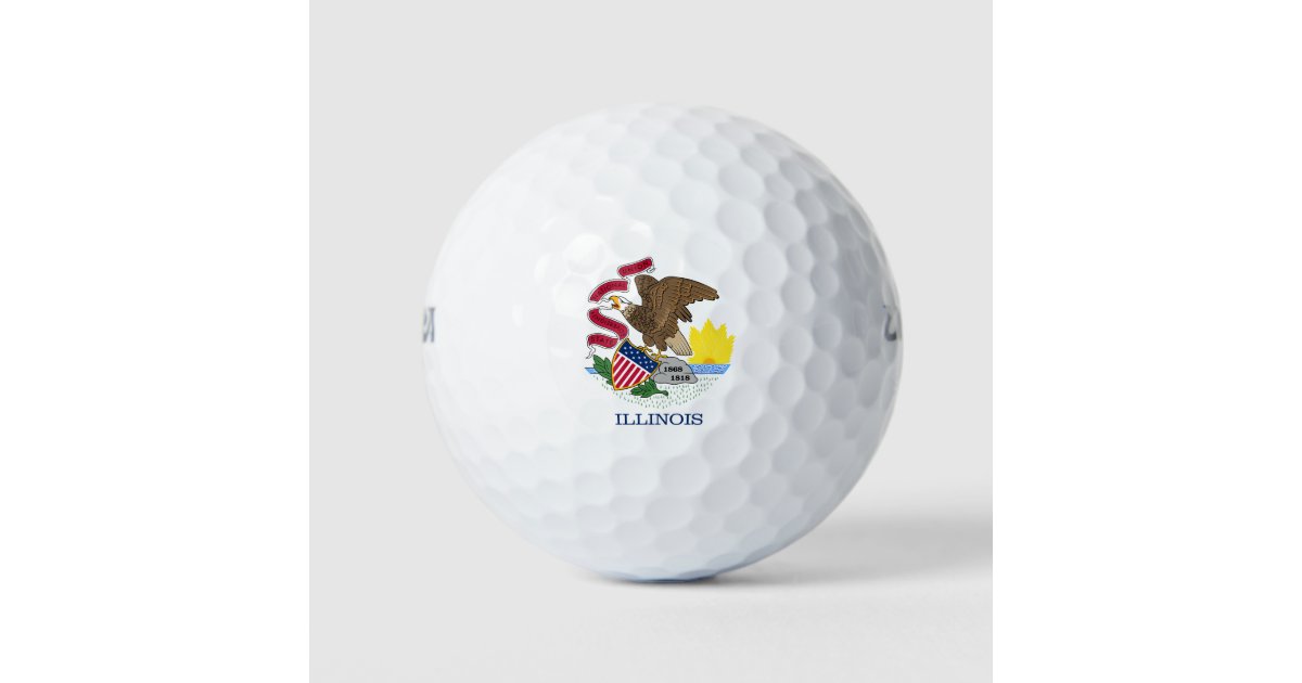Illinois State Flag Golf Balls | Zazzle