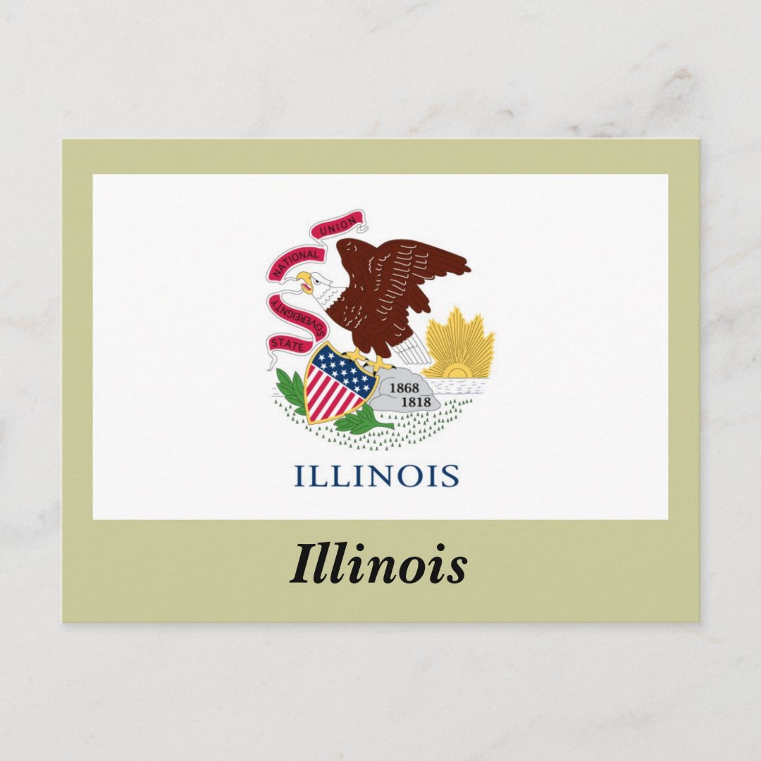 Illinois State Flag Postcard | Zazzle