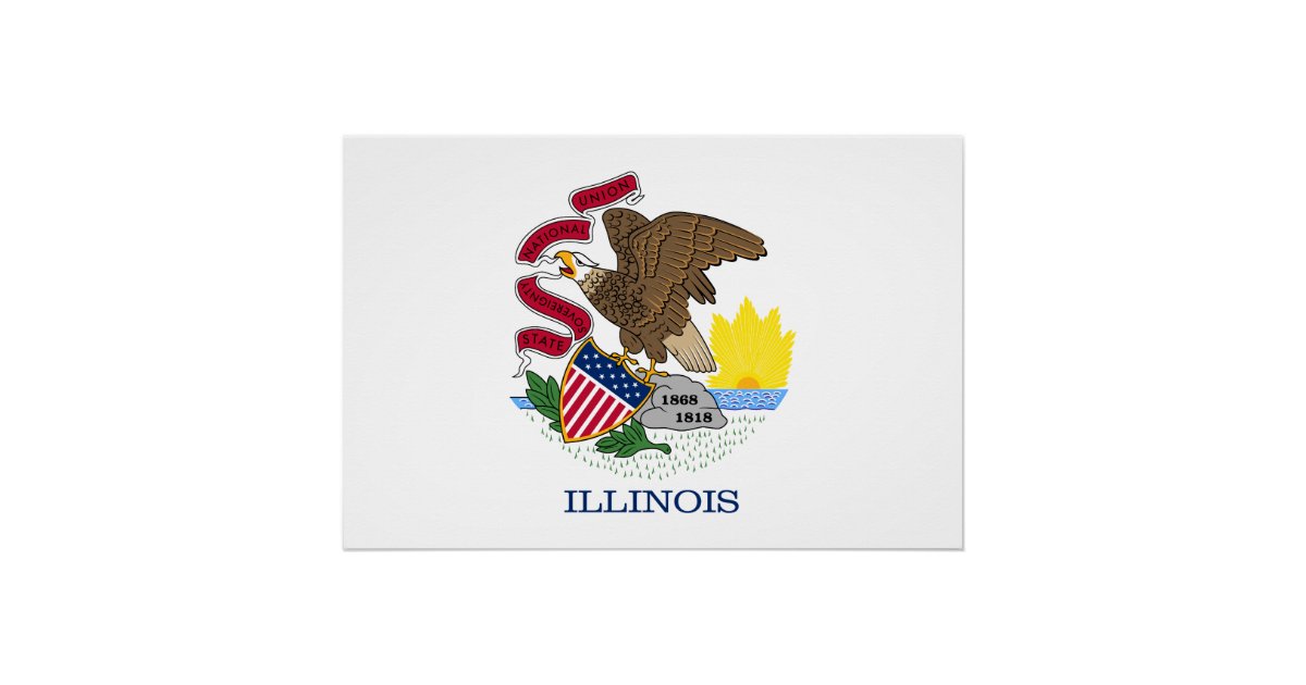 Illinois State Flag Poster | Zazzle