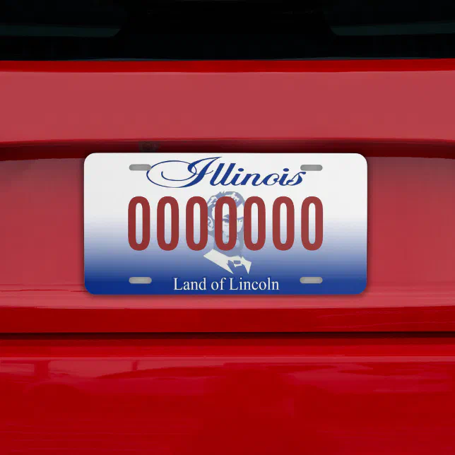 Illinois State Land Of Lincoln Custom License Plate | Zazzle