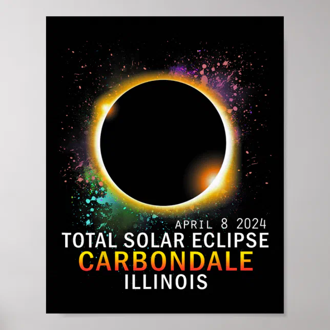 Illinois Total Solar Eclipse April 8 2024 Poster | Zazzle