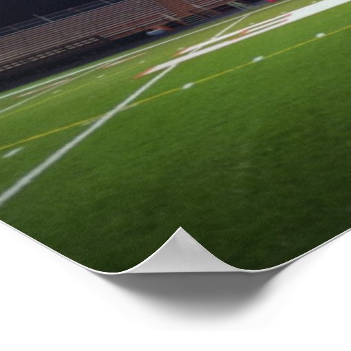 Illuminated Football Field Poster | Zazzle