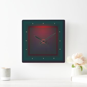 Illuminated Green and Red>Wall clock | Zazzle