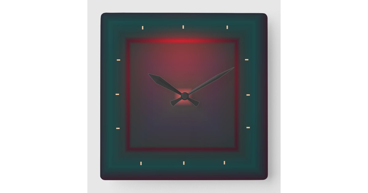 Illuminated Green and Red>Wall clock | Zazzle