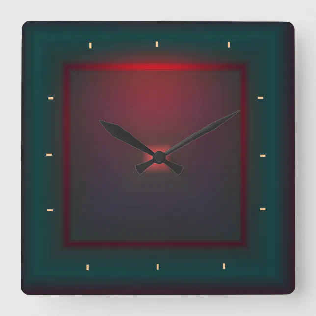 Illuminated Green and Red>Wall clock | Zazzle