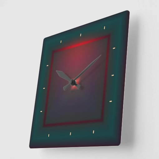 Illuminated Green and Red>Wall clock | Zazzle