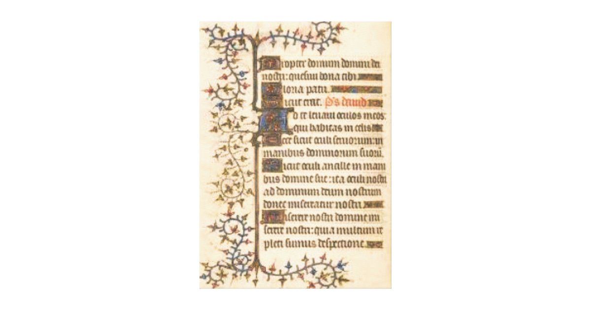 Illuminated Manuscript Poster Canvas Print | Zazzle