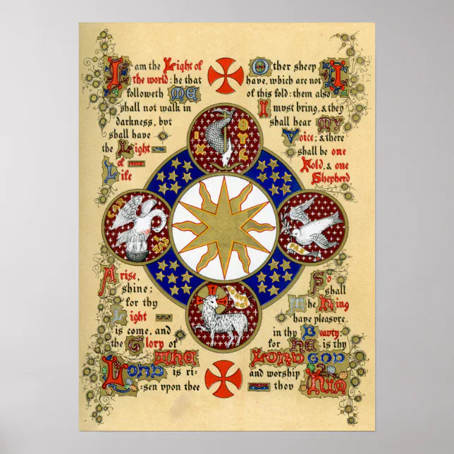 Illuminated Manuscript the Epiphany Poster | Zazzle
