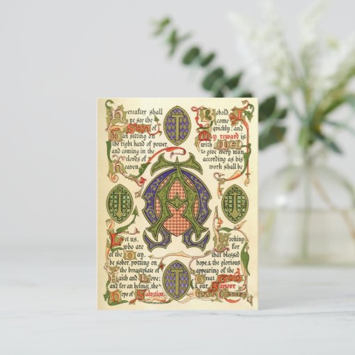 Illuminated symbol depicting festival of Advent Postcard | Zazzle