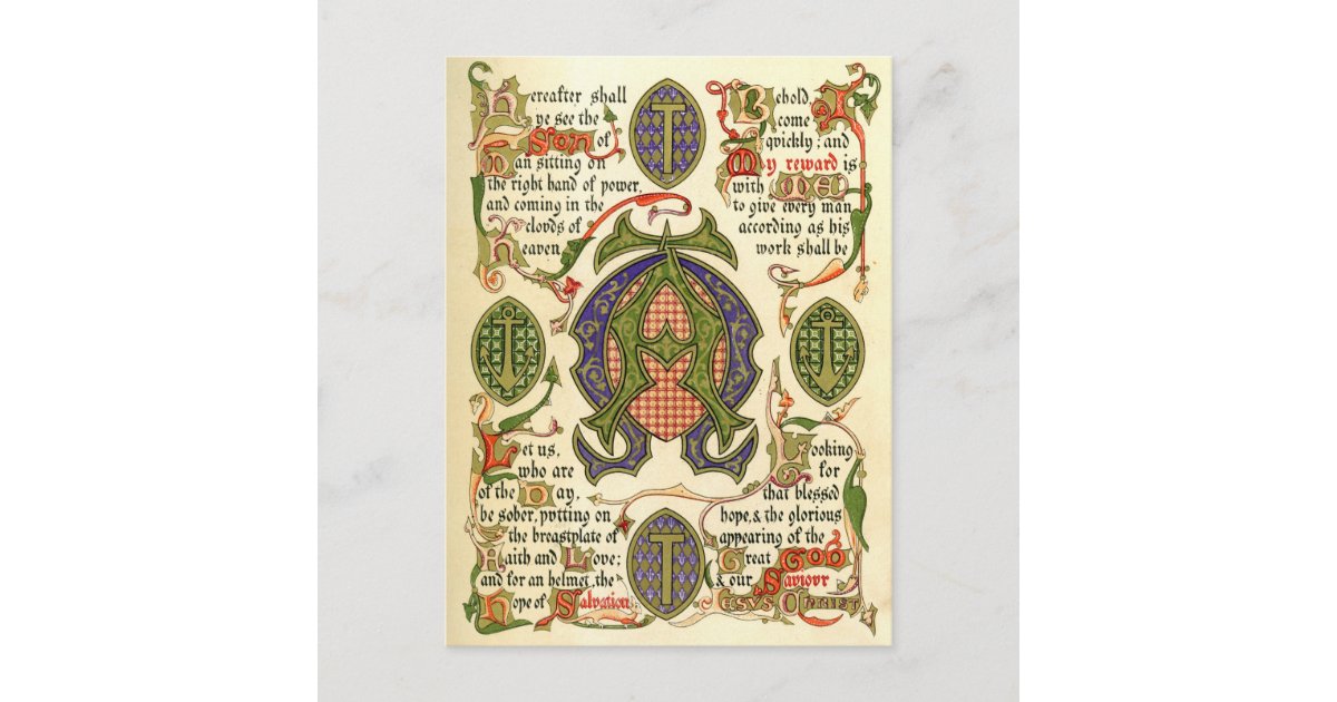 Illuminated symbol depicting festival of Advent Postcard | Zazzle