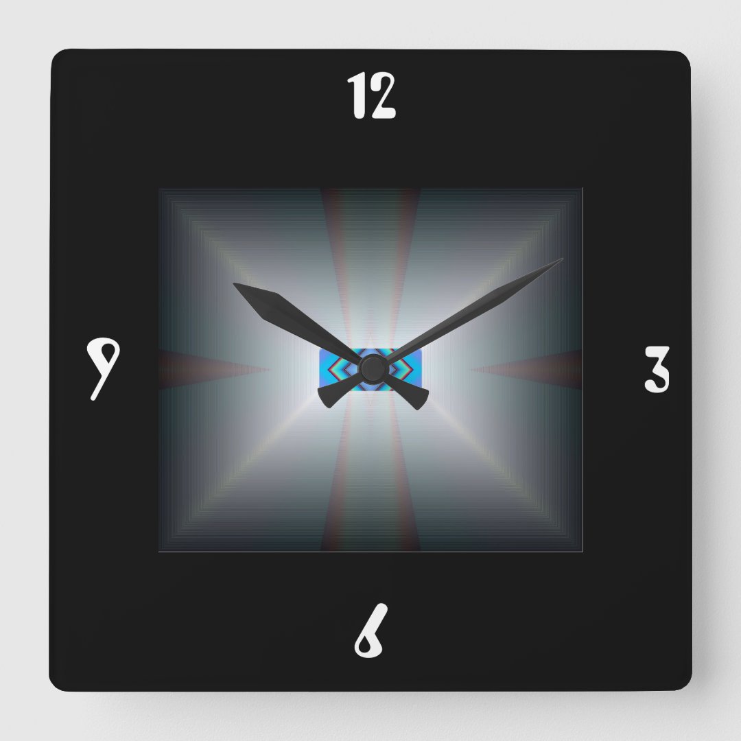 Illuminated White/ Black >Artistic Wall Clocks | Zazzle