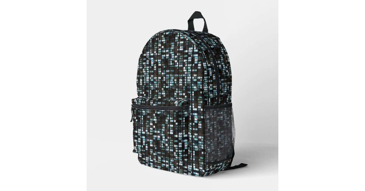 Illuminated windows pattern printed backpack | Zazzle