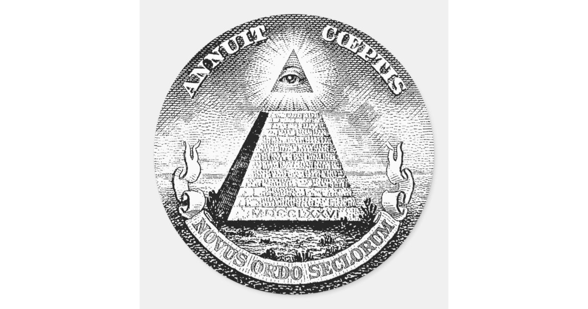 illuminati logo classic round sticker | Zazzle