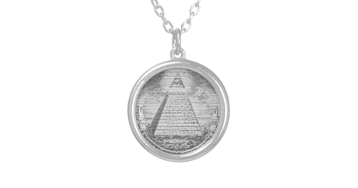 illuminati logo silver plated necklace | Zazzle