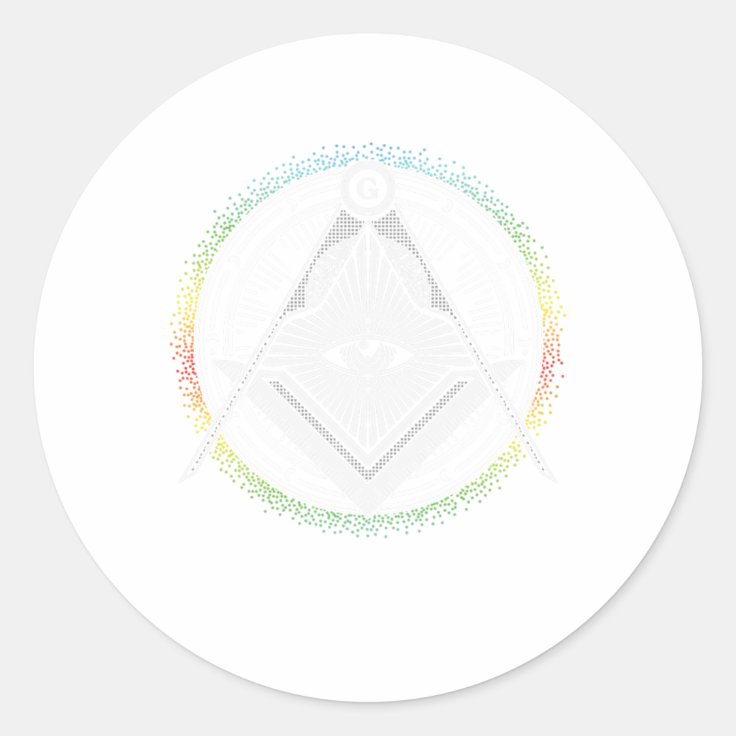 Illuminati Symbol Masonic Triangle Conspiracy G Gi Classic Round ...