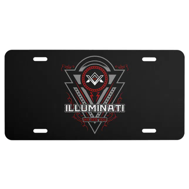 Illuminati We See You All Seeing Eye License Plate | Zazzle