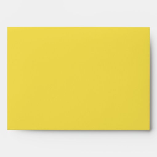 Illuminating Yellow White Elegant Modern Wedding Envelope | Zazzle