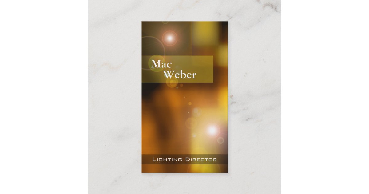 Illusions - Lighting Director Tech Lighting Design Business Card | Zazzle