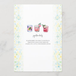 Illustrated Bespoke | Wedding Menu | Zazzle