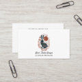 Illustrated Black Rabbit Business Card | Zazzle