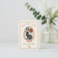 Illustrated Black Rabbit Business Card | Zazzle