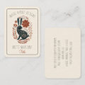 Illustrated Black Rabbit Business Card | Zazzle