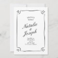 Illustrated Drawn Whimsical All In One Fun Wedding Invitation | Zazzle