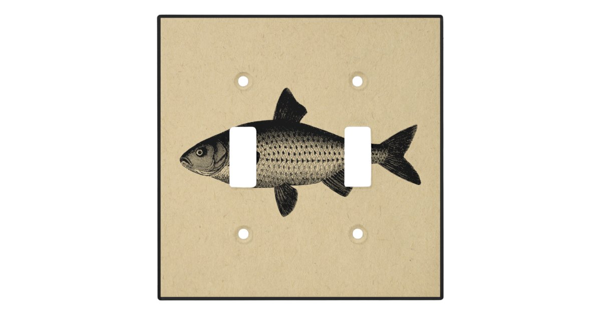 Illustrated Fish Art Light Switch Cover | Zazzle