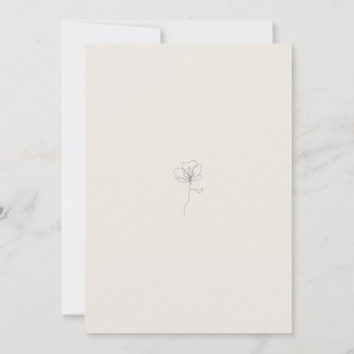 Illustrated flower simple classic wedding invitation | Zazzle