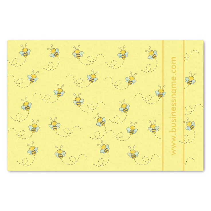Illustrated Honey Bee Tissue Paper | Zazzle
