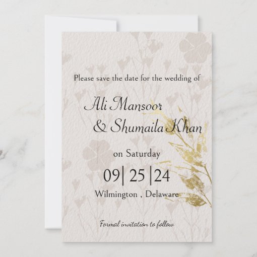 Illustrated Indian/ Pakistani wedding Invitation | Zazzle