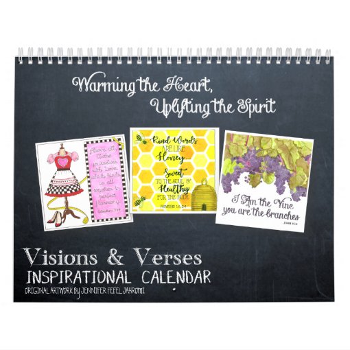 Illustrated Inspirational Scripture Calendar | Zazzle