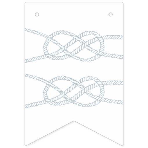 Illustrated Knot Bunting Banner Flags - Blue | Zazzle
