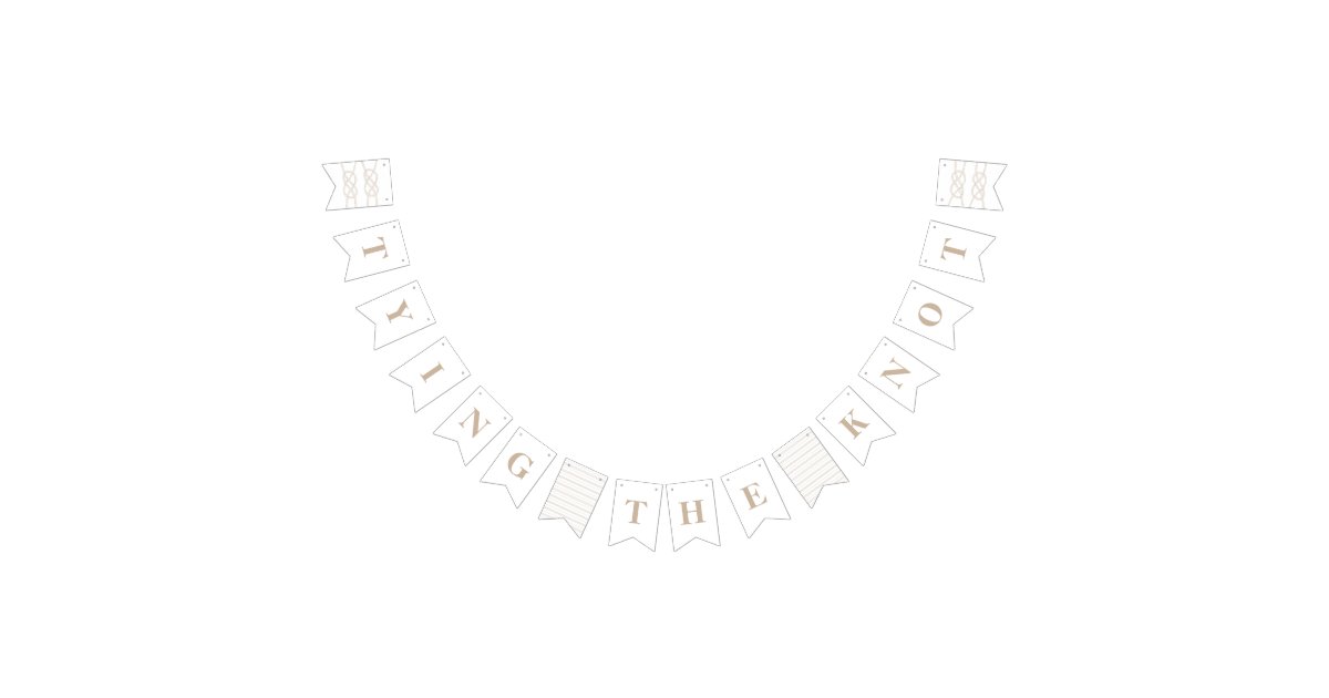 Illustrated Knot Bunting Banner Flags - Tan | Zazzle