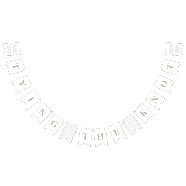 Illustrated Knot Bunting Banner Flags - Tan | Zazzle